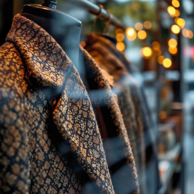 Fabric Suit Close-Up Outside Store – Luxury and Style Fashion Concept ...
