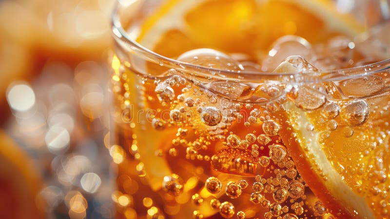 Close Up of Summer Italian Orange Cocktail with Bitters. Generative AI ...