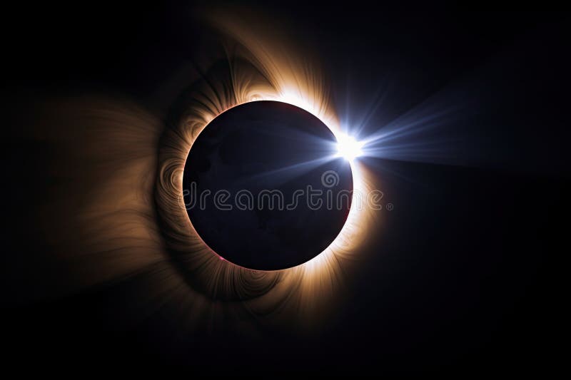 Close-up of the Sun during an Eclipse, with Its Corona Visible Stock ...