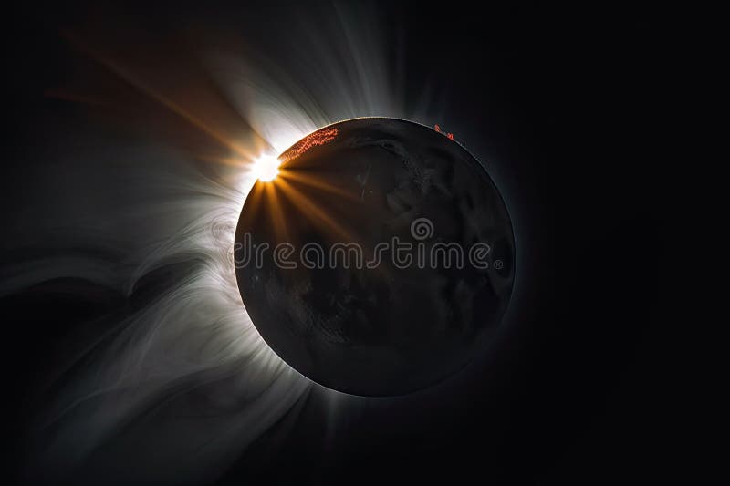 Close-up of the Sun during an Eclipse, with Its Corona Visible Stock ...
