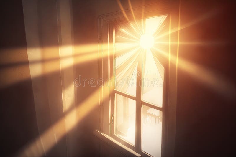 Close-up of Sun Rays through the Window, Creating a Warm and Cozy ...