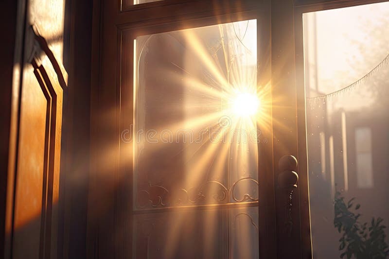 Close-up of Sun Rays through the Window, Creating a Warm and Cozy ...