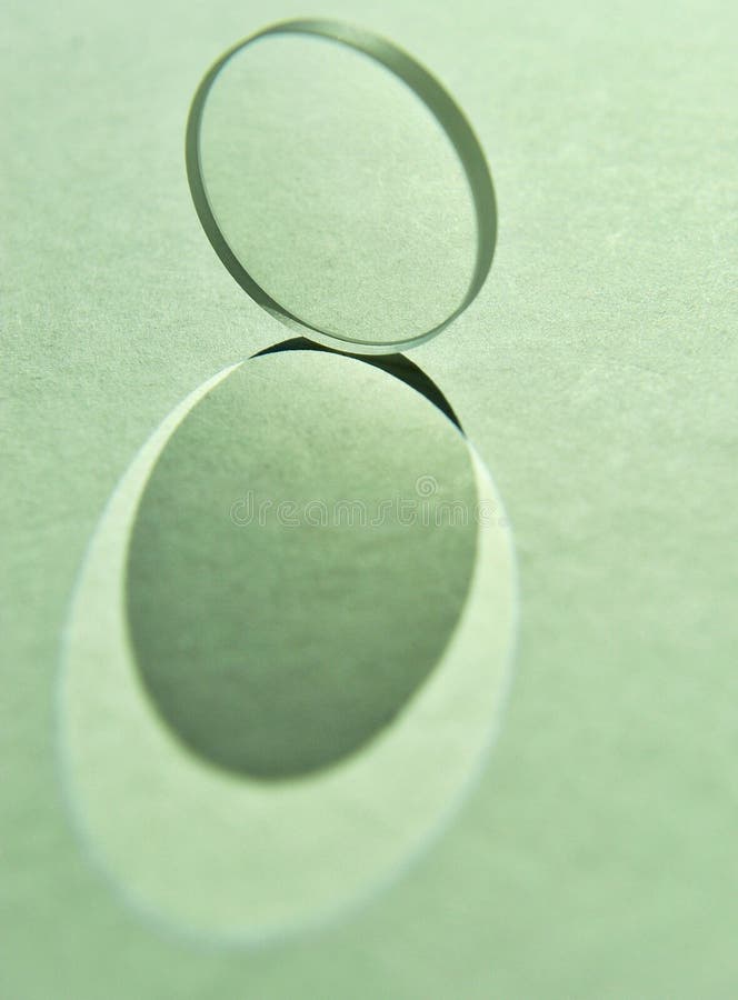 Close Up of Sunlight Shine through Convex Lens with Reflection and ...