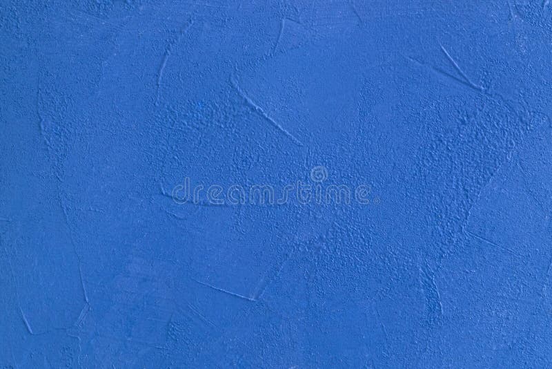 Close-up of the Surface is Bright Blue with Plaster Texture Stock Photo ...
