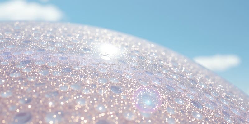 Close Up of a Surface Covered in Small Shiny Particles with a Blue Sky ...