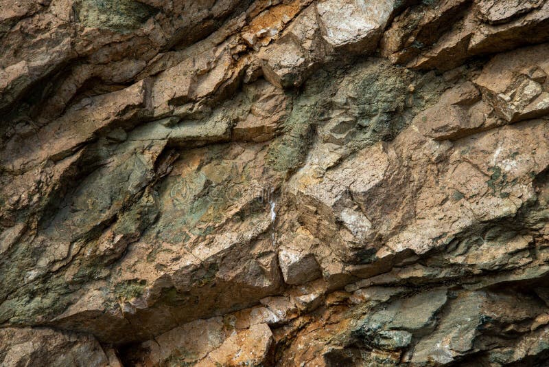 A Close Up of the Surface of the Grey Stone.Close-up of a Rocky Cliff ...