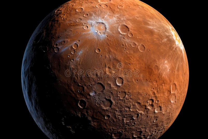 Close Up of the Surface of Mars. Generative AI Stock Illustration ...