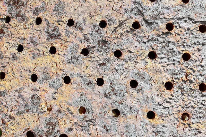 Close Up Surface of Old Rusty and Weathered Metal Wall Structures in ...