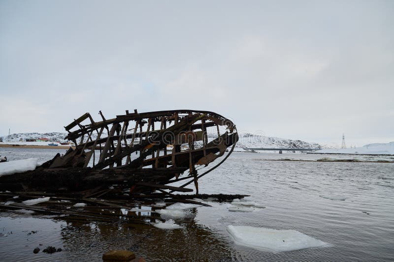 Close Up Surface of Old Wooden Boat, of Old Shipyard Side. Stock Image ...