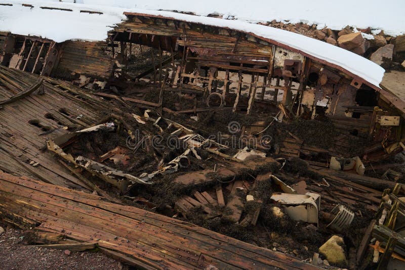 Close Up Surface of Old Wooden Boat, of Old Shipyard Side. Stock Image ...