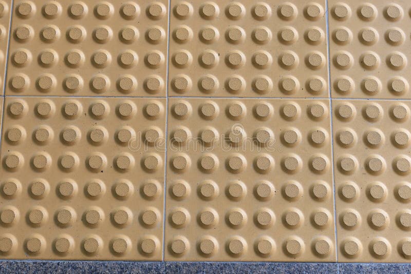 Close Up Surface of Pavement for the Blind or Braille Block for ...