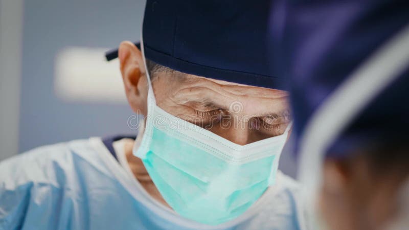 Close Up of Surgeon during Hard Operation Stock Footage - Video of ...