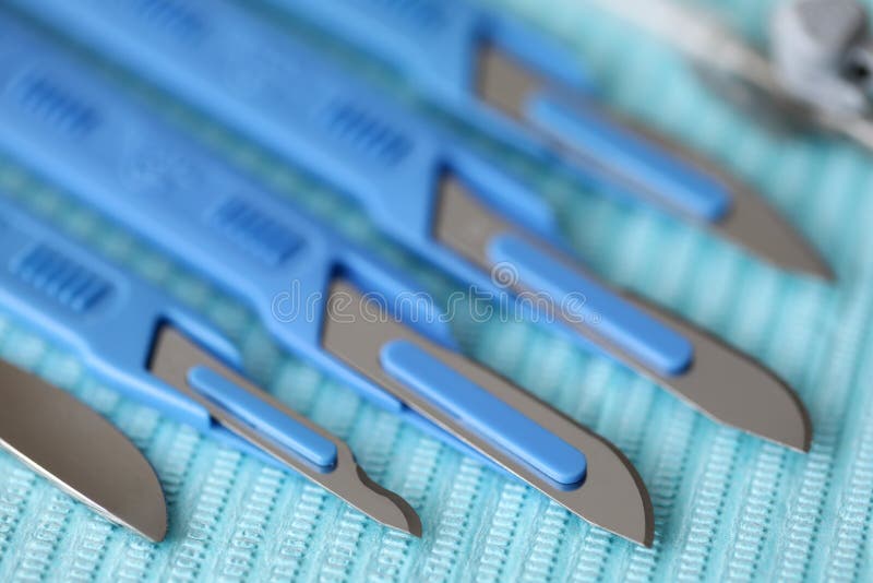 Sharp and Modern Surgical Scalpels Stock Photo - Image of doctor ...
