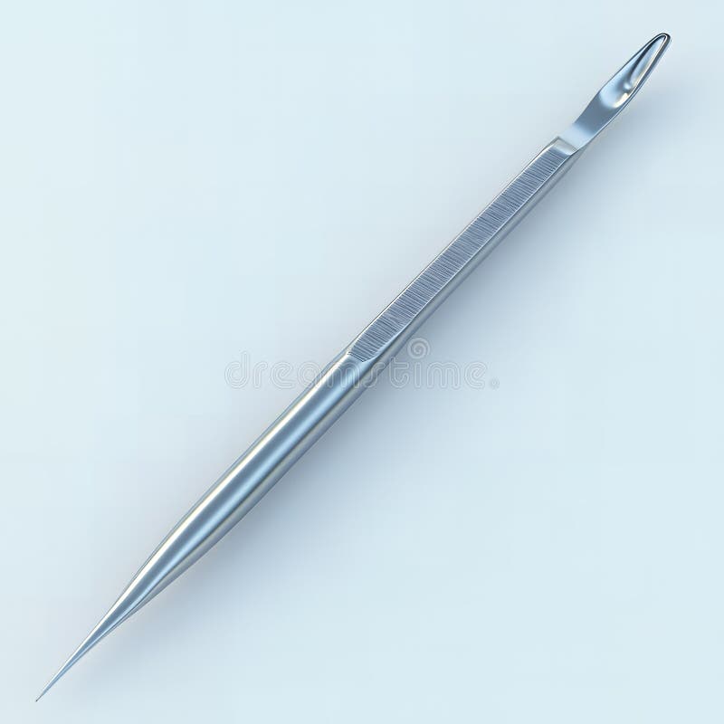 Closeup of a Surgical Tool on a White Background Stock Illustration ...