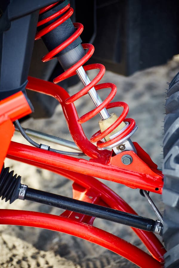 Close-up of Suspension Elements on an All-wheel Drive ATV Stock Photo ...