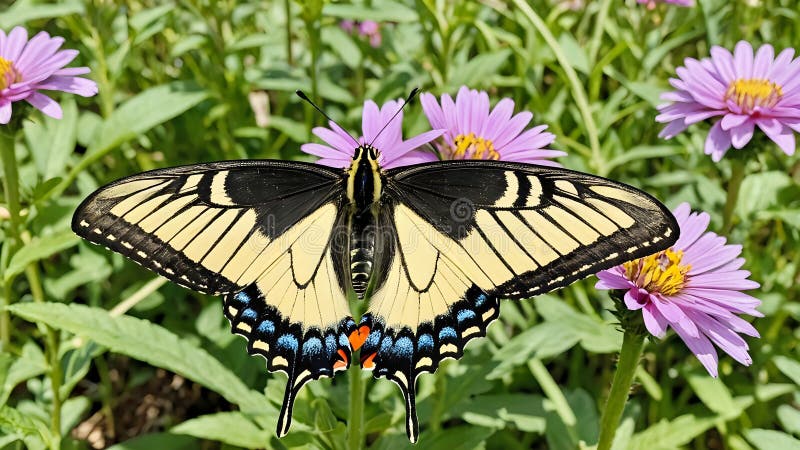 Close-Up of Swallowtail Butterfly Showcasing Intricate Patterns Stock ...