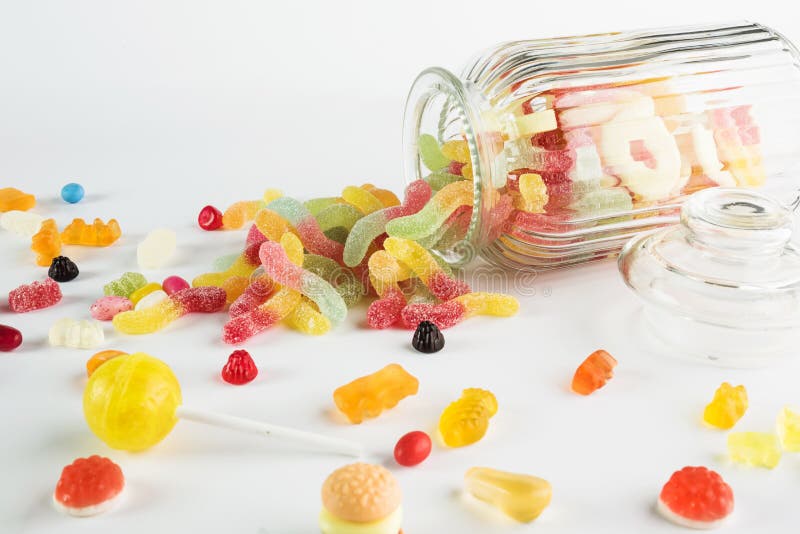 Close Up Sweets Near Jar. High Quality Photo Stock Photo - Image of ...