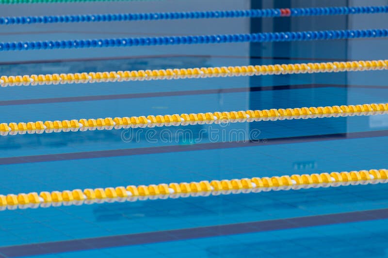 Close Up of Swim Lanes in Swimming Pool Stock Image - Image of pool ...