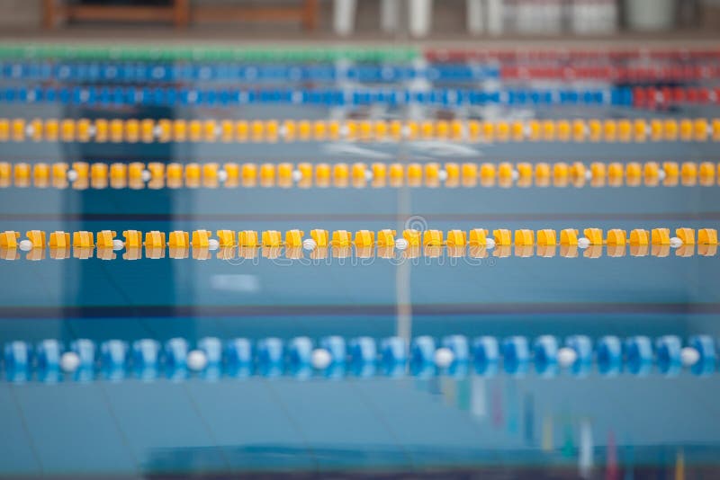 Close Up of Swim Lanes in Swimming Pool Stock Photo - Image of arena ...