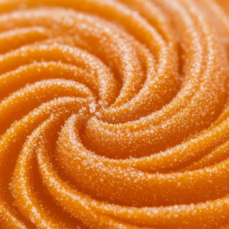 Close-Up of Swirled Orange Food Texture Stock Photo - Image of frost ...