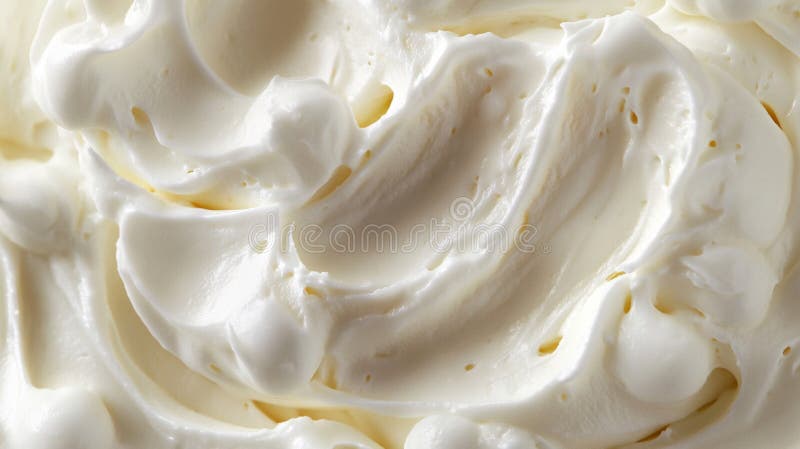 Close Up of Swirled White Ice Cream Texture Stock Illustration ...