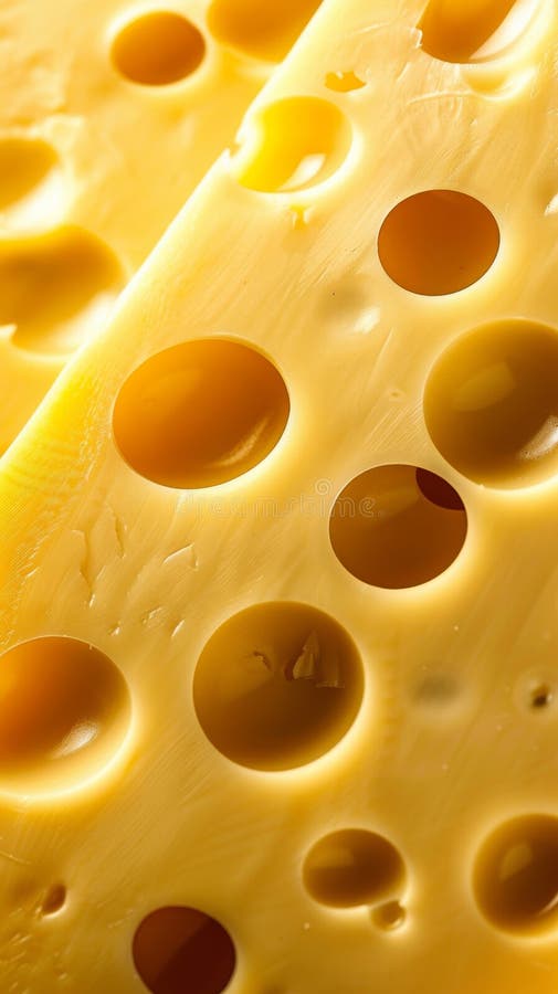 Close-up of Swiss Cheese with Holes Stock Photo - Image of macro ...