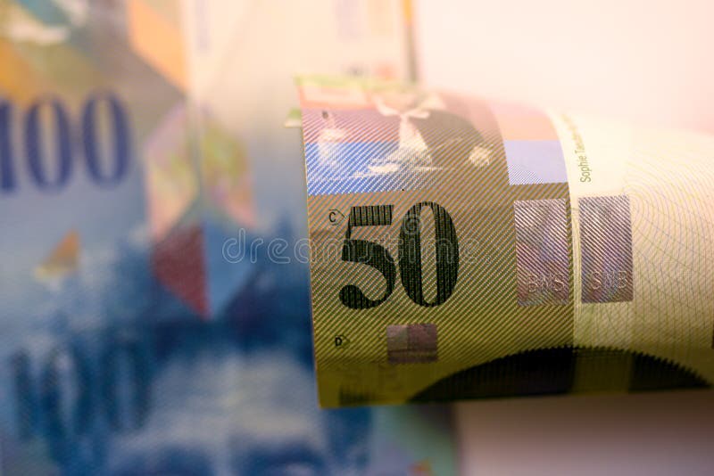 Close Up Swiss Francs Currency Note CHF Stock Photo - Image of bill ...