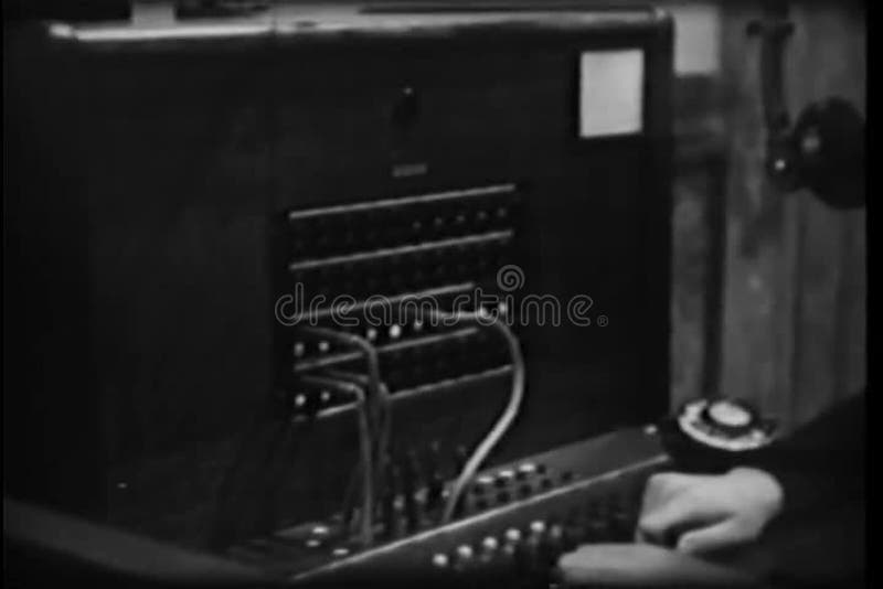 Close-up of Switchboard Operator Connecting Call Stock Footage - Video ...