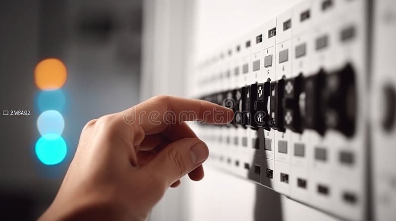 Close Up of Switching Electric Board at Home. Generative AI Stock ...