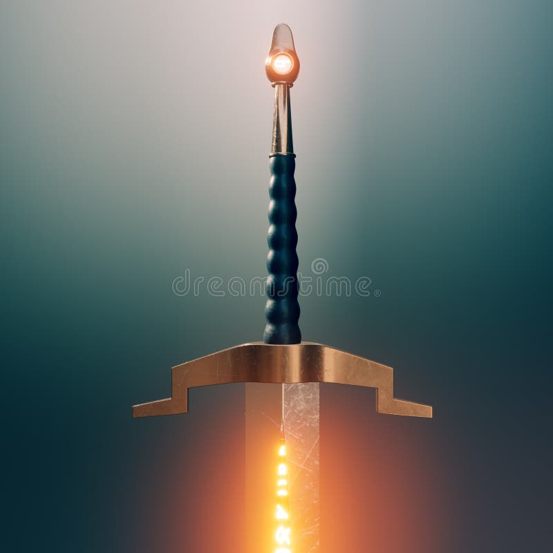 Close Up of Sword Blade Handle Stock Illustration - Illustration of ...