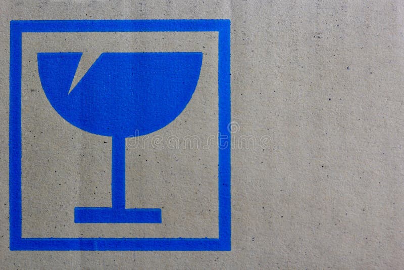 Close Up Symbol beside the Box of Glass Stock Photo - Image of board ...