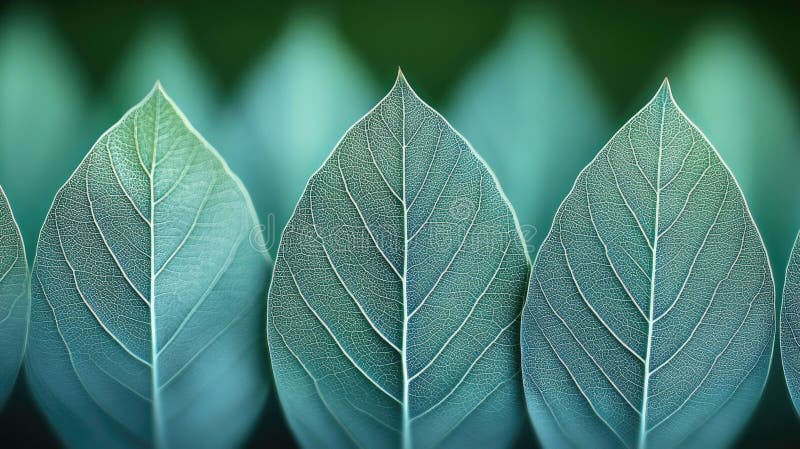 Close-up of Symmetrical Blue-green Leaf Patterns in Nature Stock Photo ...