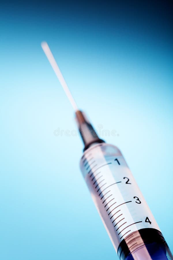 Close up of a syringe. stock image. Image of medicament - 26026371