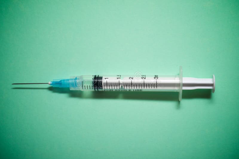 Syringe close-up view stock photo. Image of medical - 220170558