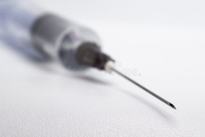 Close Up Syringe Needle on White Stock Photo - Image of drill ...