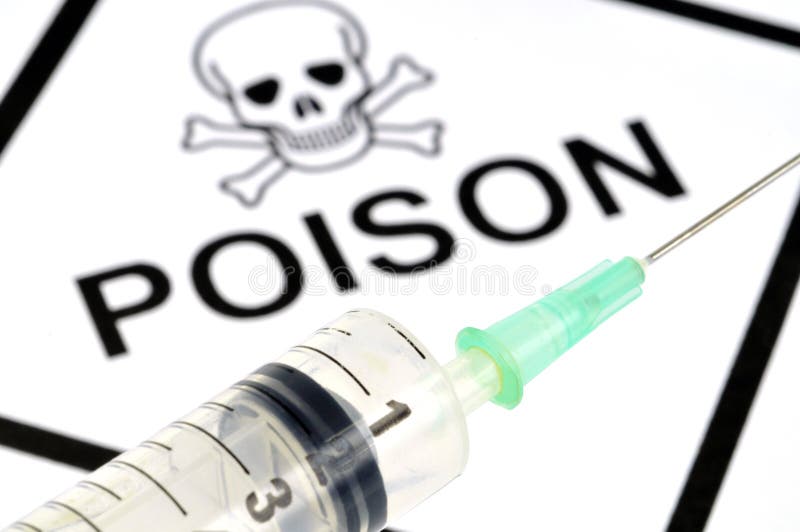 The poison syringe stock image. Image of indicating - 139921545