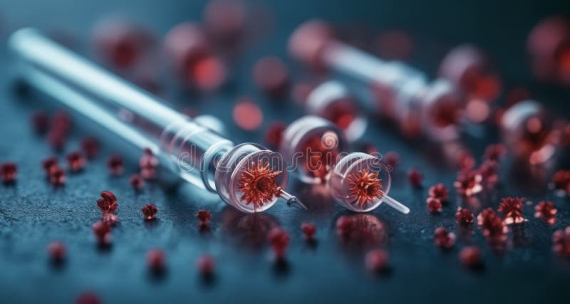 Close-up of a Syringe with a Red Substance, Possibly a Medication or a ...