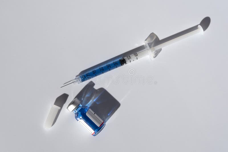 Syringe for Injecting a Treatment Stock Image - Image of illness, shot ...