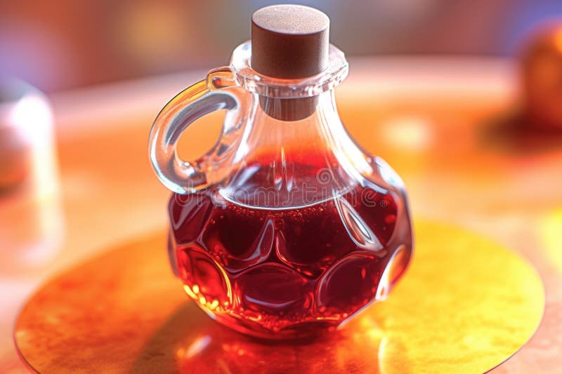 Close-up of Syrup Bottle with Cap Open Stock Illustration ...