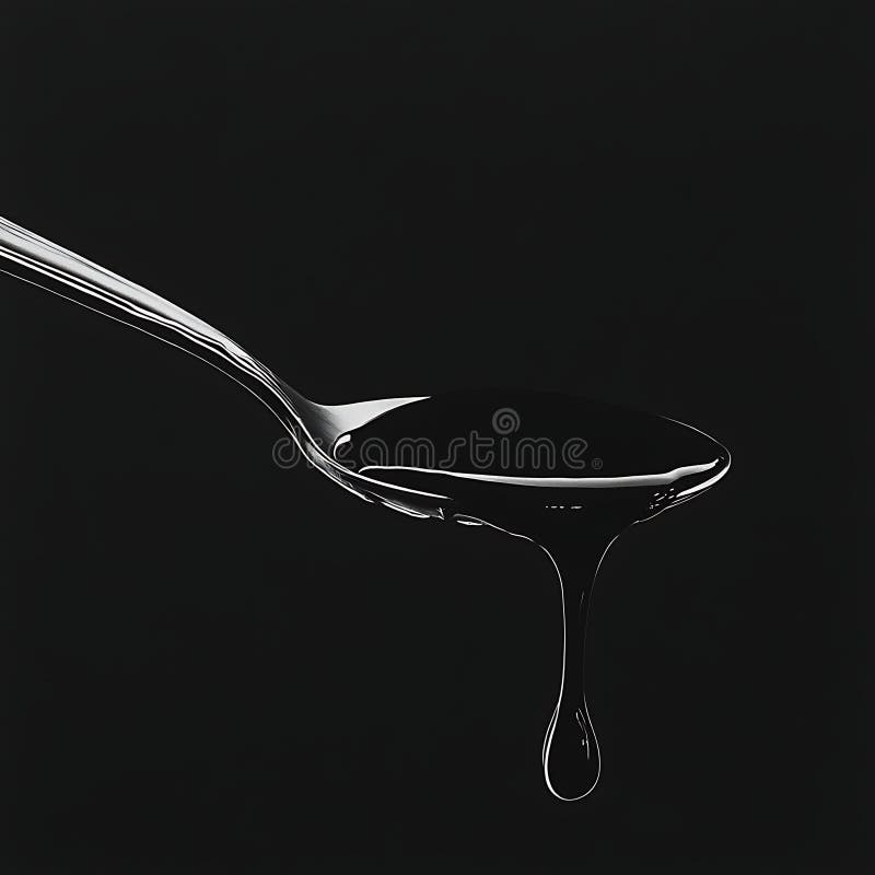 Close-up of Syrup Dripping from a Spoon Stock Illustration ...