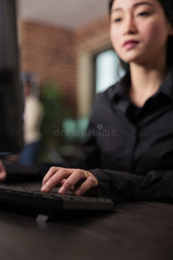 Close Up of System Developer Writing Lines of Codes in Order To Build a ...