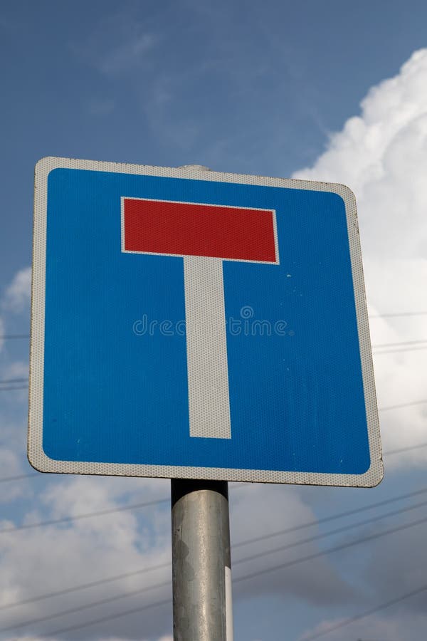 Close Up of T Junction Sign Birkenhead Wirral August 2019 Stock Photo ...