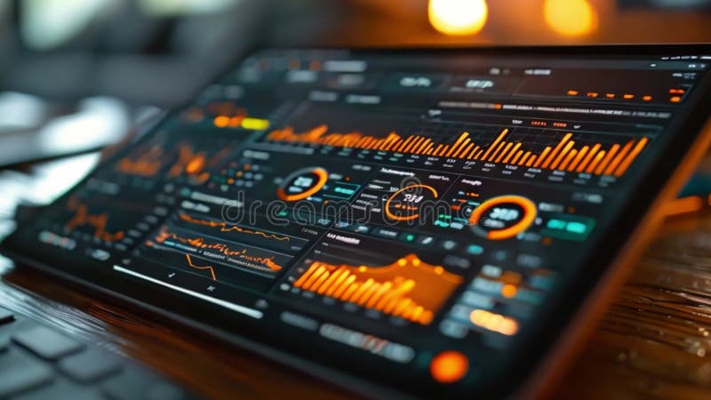 A Close-up of a Tablet Displaying Financial Data. Funding Concept Stock ...