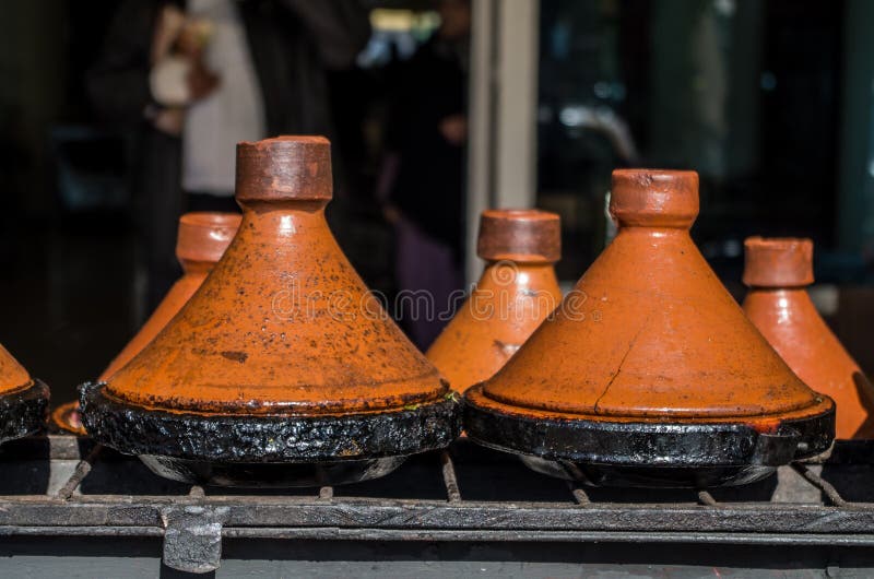 Close-up Tagines in Marrakech, Morocco Stock Photo - Image of cookware ...