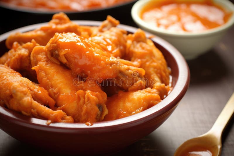 Close-up of Tangy Buffalo Wing Sauce Stock Illustration - Illustration ...