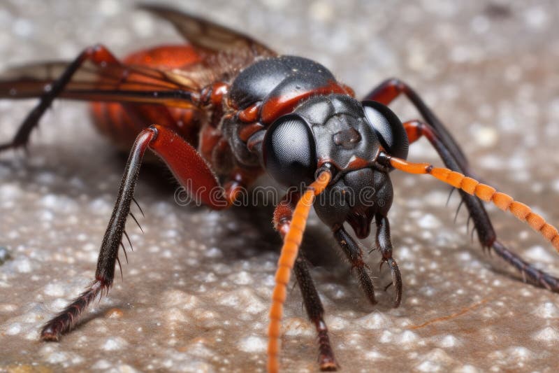 Close-up of Tarantula Hawk Wasps Stinger and Abdomen Stock Photo ...