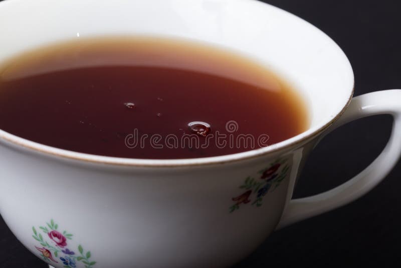Close up of tea cup stock image. Image of lemon, horizontal - 95744413