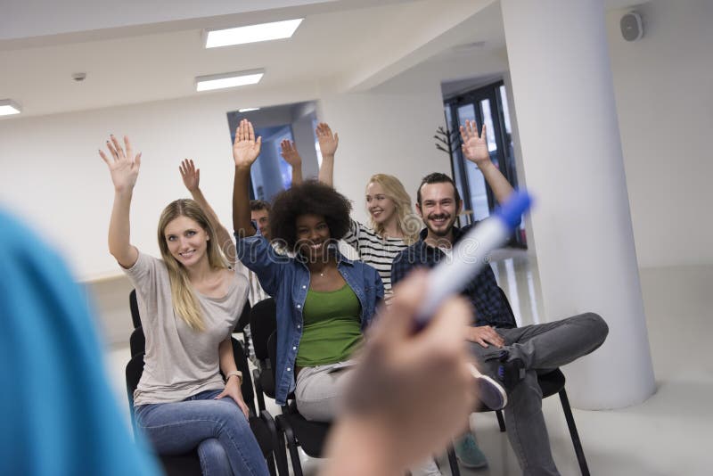 Close Up of Teacher Hand with Marker Stock Image - Image of listening ...