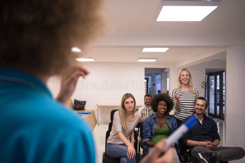 Close Up of Teacher Hand with Marker Stock Photo - Image of laptop ...
