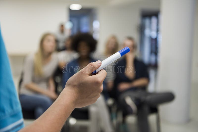 Close Up of Teacher Hand with Marker Stock Image - Image of male ...